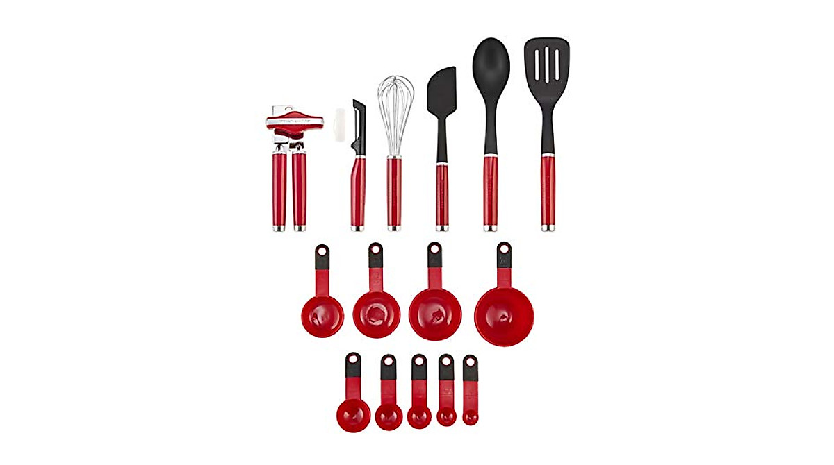 KitchenAid 15-Piece Tool Set in Empire Red | Durable & Heat-Resistant