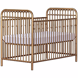 Little Seeds Monarch Hill Ivy Metal Crib, Gold