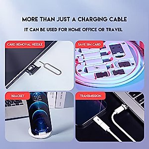 MAOPING USB Adapter Cable Conversion Storage Box, Multi-Type Charging Line Convertor Lightning Type C Micro Data Transfer Tool (White)