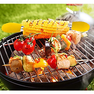 Gircss Stainless Steel Corn Holders - Corn on The Cob Skewers for BBQ Twin Prong Sweetcorn Holders Home Cooking Fork,Corn Cob Holders 8 Pack