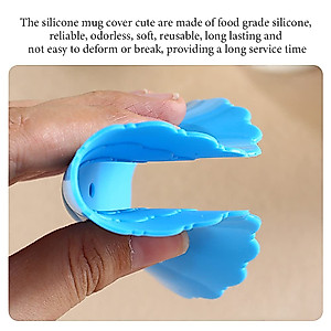 8pcs Silicone Cup Lids Mug Cover, Colorful Anti-Dust Mug Cover Cute Reusable Lids for Cups Mugs Beer Glasses Universal