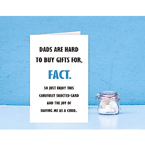 Serviky Unique Happy Father’s Day Card, Funny Carefully Selected Card for Dad, Humorous Having Me as A Child Card for Daddy