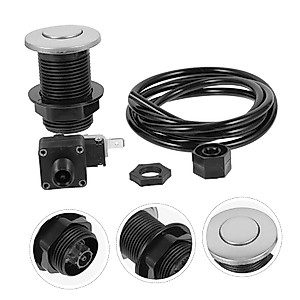 Artibetter 1 Set Pneumatic Switch Garbage Disposal Parts Garbage Disposal Supplies Air Switch Garbage Disposal Kit Bathtub Disposal Air Stainless Sink Kraus Abs Stainless Steel Start Switch