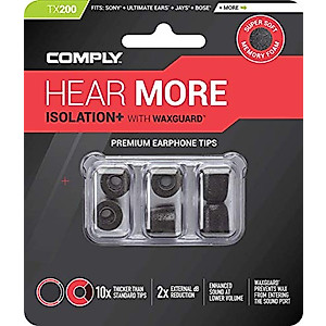 Comply Foam 200 Series Replacement Ear Tips for Bang and Olufsen, Sennheiser, Axil, MEE Audio, KZ, Bose & More | Ultimate Comfort | Unshakeable Fit| TechDefender | Small, 3 Pairs