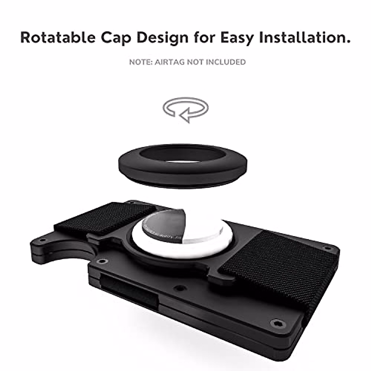 AirTag Holder Case Cash Strap - CAXGEK AirTag Replacement Cash Strap, Card Holder AirTag Attachment, AirTag Cash Strap.(2 Packs)