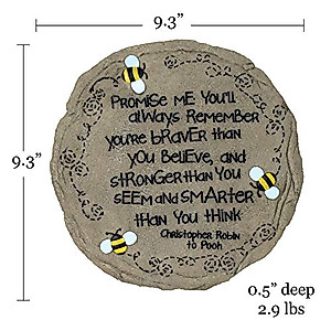 Spoontiques - Garden Décor - Promise Me Stepping Stone - Decorative Stone for Garden