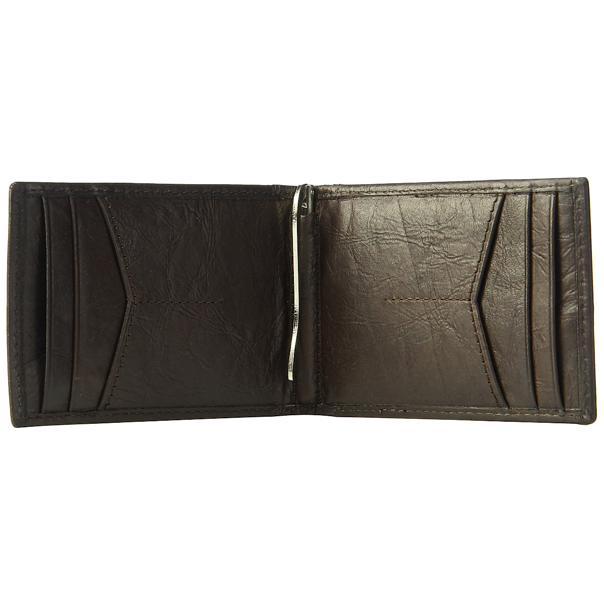 Fossil Men's Neel Leather Slim Minimalist Money Clip Bifold Front Pocket Wallet, Brown, (Model: ML3887200)