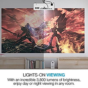 Optoma UHZ45 4K UHD Laser Home Theater and Gaming Projector | 3,800 Lumens for Lights-On Viewing | 240Hz Refresh Rate and Ultra-Low 4ms Response Time