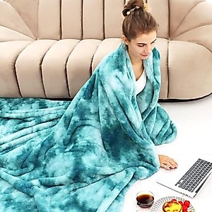 obinsm Warm Blanket Green Soft Fleece Blankets Throw Blankets for Bed