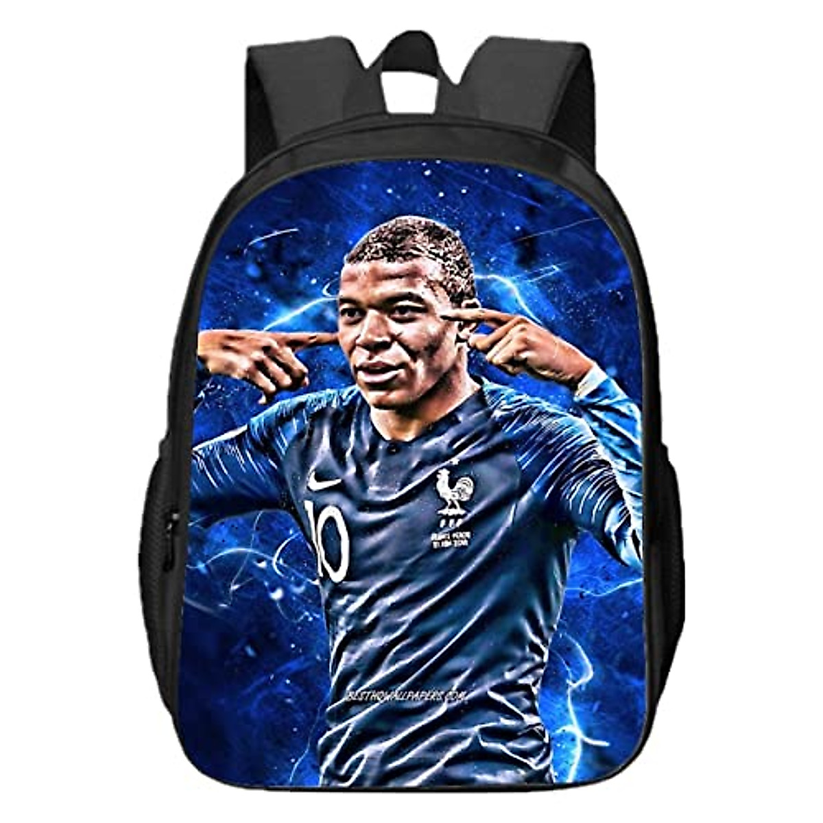Kylian Mbappe Graphic Laptop Bagpack,Student Waterproof Bookbag Casual Travel Knapsack Teen