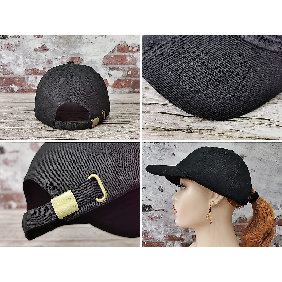 Hepandy Women Want Me Fish Fear Me Embroidered Baseball Caps for Men, Adjustable Black Trucker Hats Embroidery Snapback Cotton Animals Dad Hat