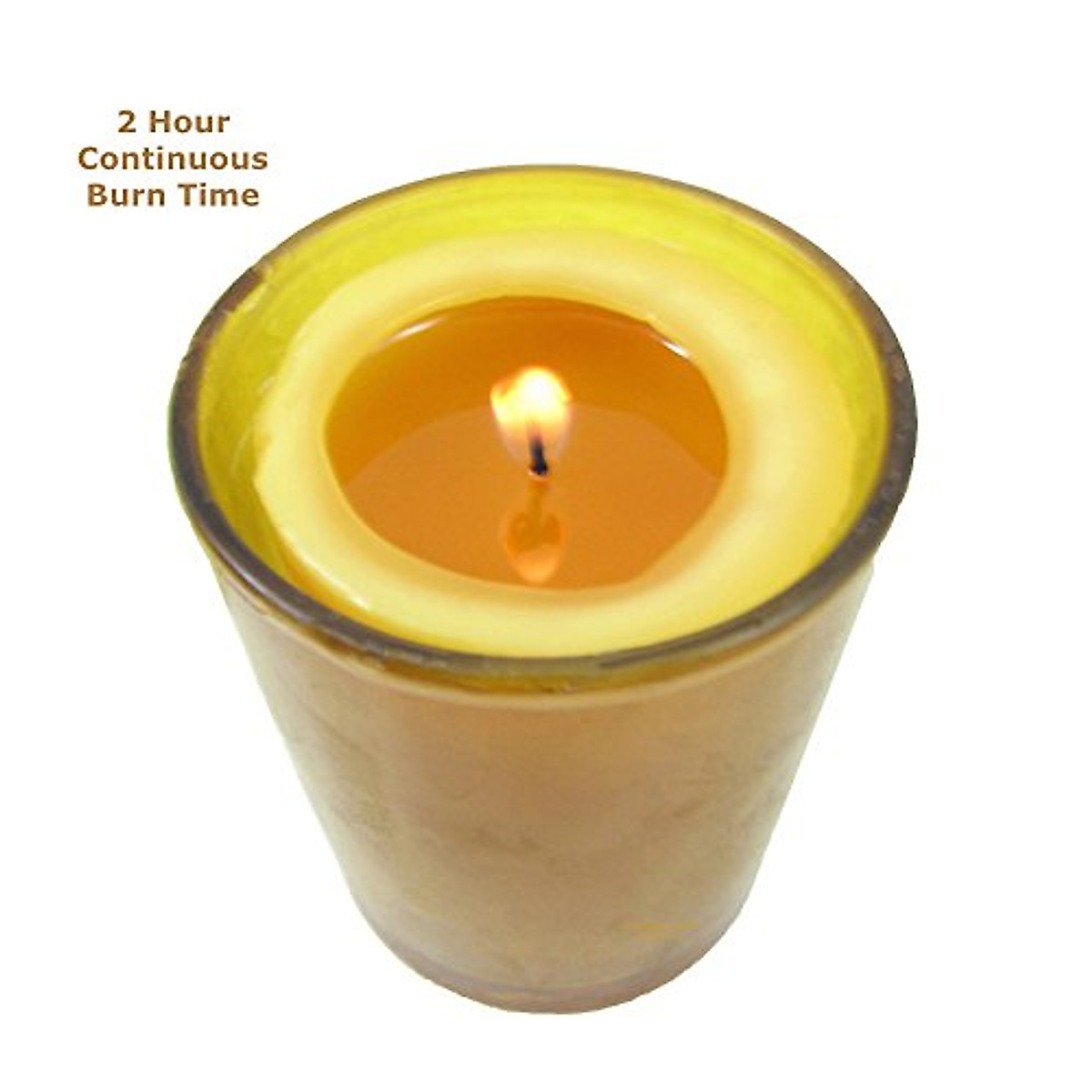 Beeswax Candle Works, Large 19-Hour Votives (Pack of 4) 100% USA Beeswax