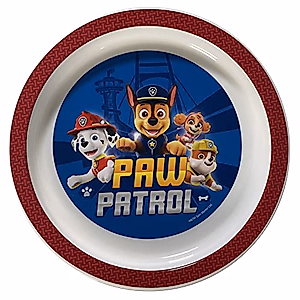 LE Products 5 Piece Paw Patrol Dinnerware Set with Plate, Bowl, Sip Cup, and Flatware (Paw Patrol Boy)