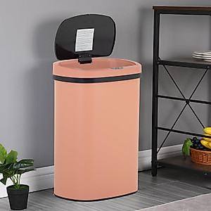 Kitchen Trash Can with Lid, 13 Gallon Automatic Garbage Can for Bathroom Bedroom Home Office 50 Liter Touch Free High-Capacity Brushed Waste Bin