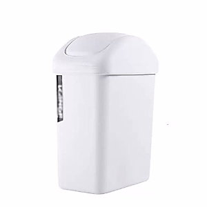 DYPASA Rectangular Household Toilet Garbage Can with Lid, Swing-Cover Indoor Garbage Can Trash can ( Color : Gold , Size : 6l )