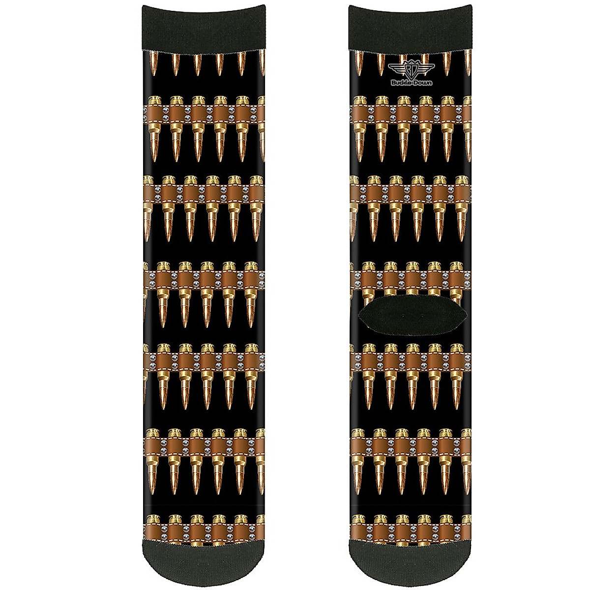 Buckle-Down Unisex-Adult's Socks Bullets Crew, Multicolor