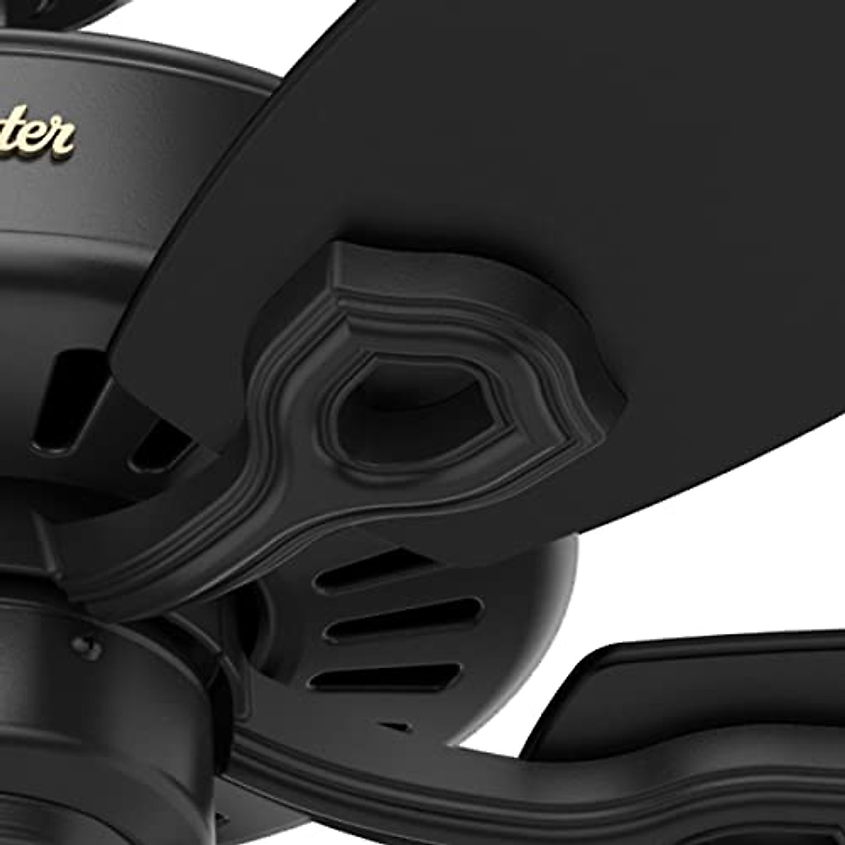 Hunter Fan Company 53243 Builder Elite Indoor Ceiling Fan with Pull Chain Control, 52", Matte Black