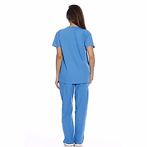 Just Love 22254V-L Malibu Blue Women's Scrub Sets/Medical Scrubs/Nursing Scrubs