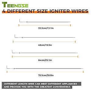 TEENGSE Grill Igniter Assembly Kit, Gas Grill Spark Generator, Electronic AA Battery Igniter, Push Button BBQ Igniter with 4PCS Electrode Igniter Wire Compatible with Blackstone 28inch Propane Griddle
