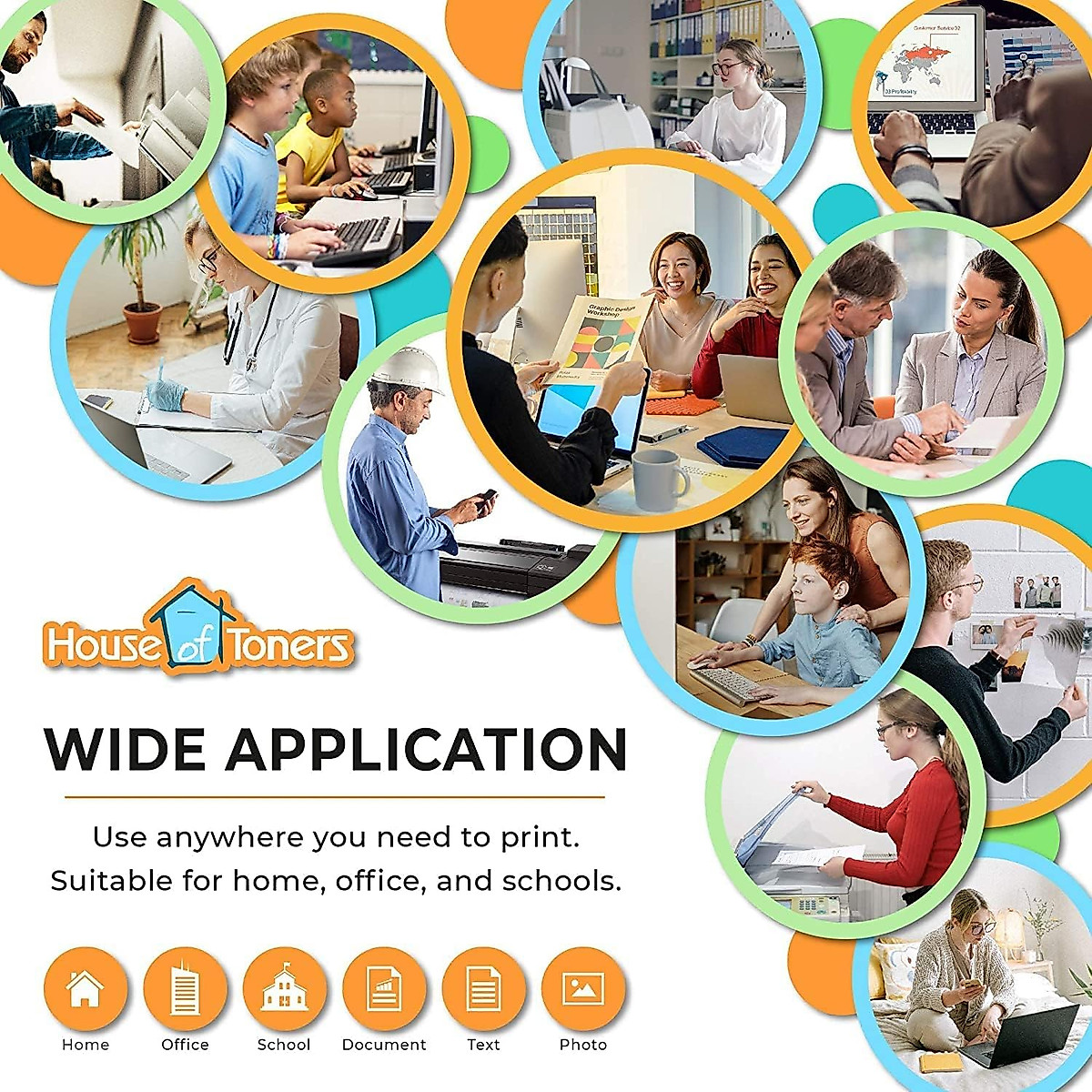 Houseoftoners 62XL Ink Cartridges Combo for HP Ink 62 62XL High Yield Works with HP 62XL Envy 5540 5640 5660 7644 7645 OfficeJet 5740 5742 8040 8045 2 Pack of (1 Black and 1 Color)