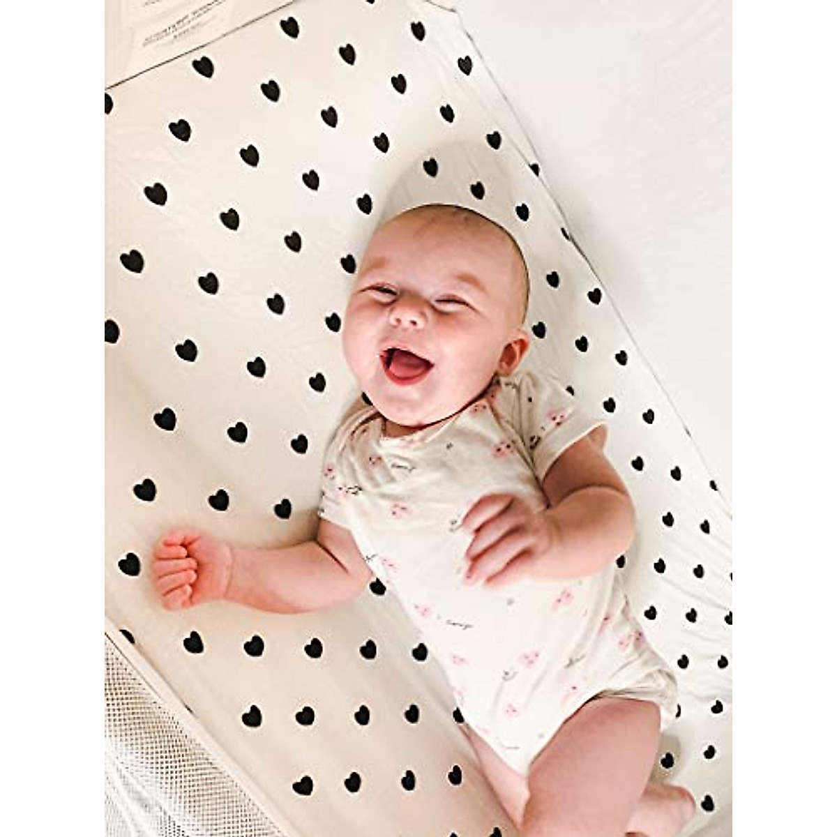 Bassinet Bed Sheets – Premium Bassinet Fitted Sheets for Halo, Mika Micky, Maxi COSI & Others - 4 Pack – 100% Jersey Knit - Bassinet Bedding for Standard Size Oval or Halo Bassinet Pads for Girl