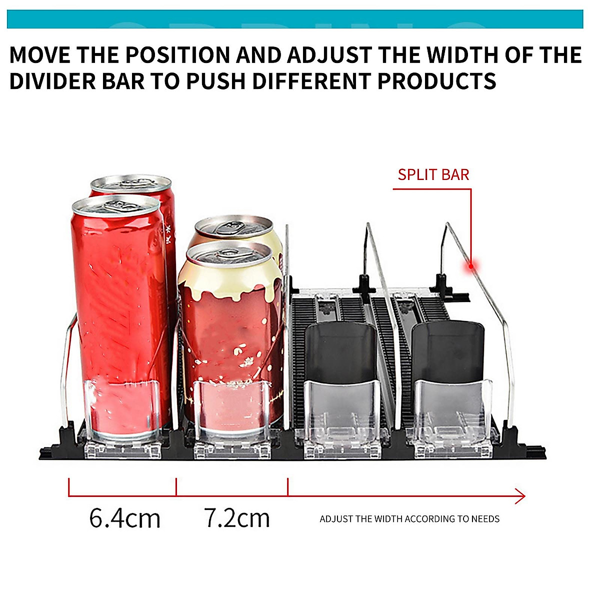 Supermarket Freezer Beverage Pusher, Supermarket Freezer Beverage Pusher, Refrigerator Beverage Shelf, Beverage Automatic Pusher & Puller, Refrigerator Drink Holder