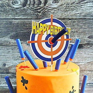 GmakCeder Happy Birthday Gun Cake Topper