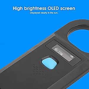 Pet Microchip Scanner, Handheld Pet ID Scanner Animal Microchip Reader with High Brightness Screen, Non?Contact Pet ID Tag Scanner Supports for EMID/FDX?B / ISO1784/85 (Black)