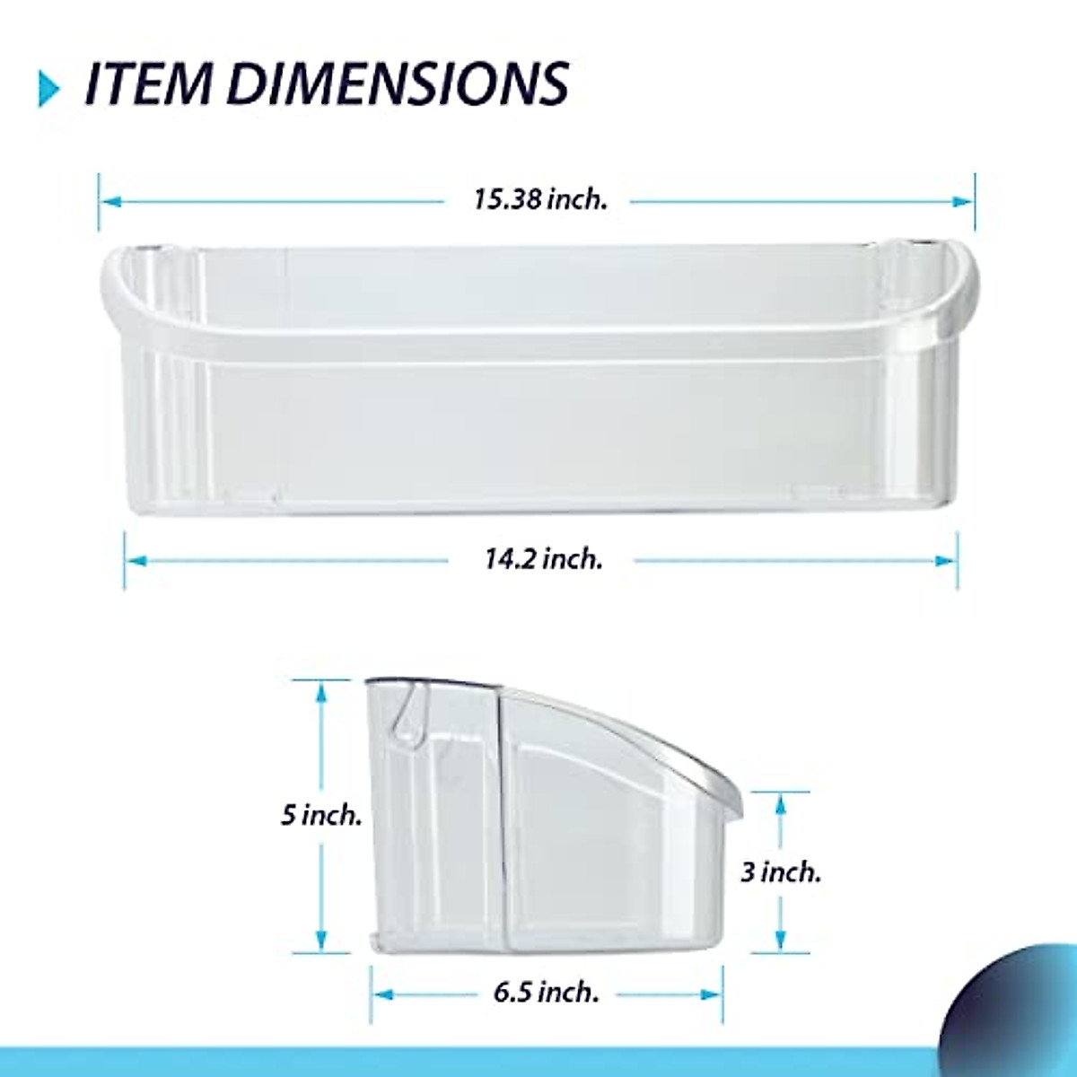 CarterTM Refrigerator Door Bin Replacement Part 240356402 - Compatible with Frigidaire, Crosley, Gibson, Westinghouse and Kelvinator