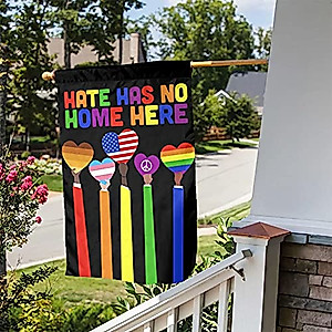 Pride Garden Flag Rainbow LGBT Gay Pride Flag Double Sided Flags 12 x 18 Inch for LGBTQ Outdoor Decoration