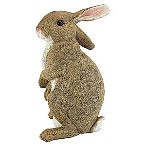 Design Toscano QM200681 Hopper The Bunny Standing Rabbit Outdoor Garden Statue, 11 Inch, full color
