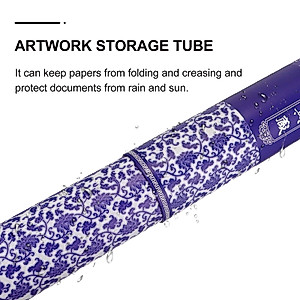 SEWACC Pull-out Poster Tube Drawing Tube Blueprint Case Poster Tubes for Storage Paper Tube Blueprint Storage Fishing Rod Case Document Holder Craft Specialty Paper Cylinder Support