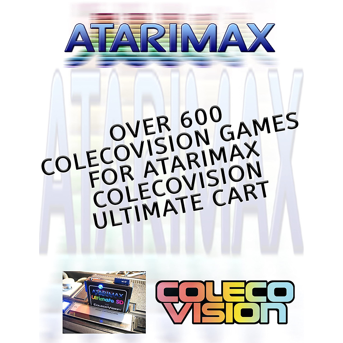 32GB SD Card, Over 600 Games on for Atarimax Colecovision Ultimate Cartridge Plug n Play Preconfigured & Preloaded; Colecovision Console, ADAM or Atarimax CV Cartridge are NOT Included.