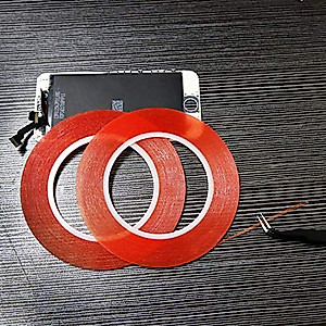 Kaisiking 2mm / 3mm x 25M Phone Repair Tape LCD Touch Screen Repair Tape Phone Adhesive Tape LCD Screen Adhesive Tape for Cell Phone, iPad, Tablets, Laptops, Camera