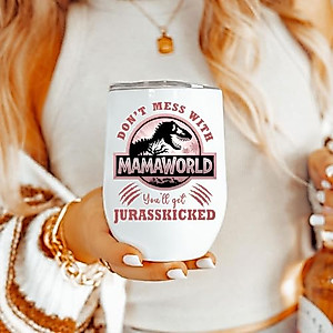 Mamaworld Tumbler, #1 Mama Nutrition Facts, You’ll Get Jurasskicked Funny Gift for Mother’s Day or Birthday