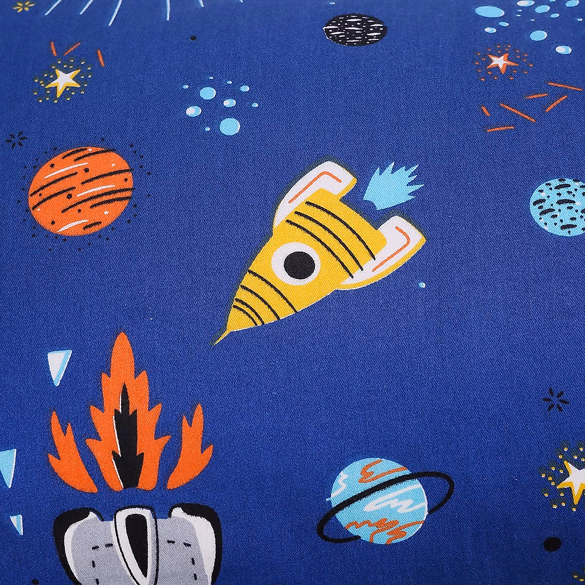 Astronaut Space Galaxy Baby Crib Sheet - Fitted Toddler Sheet Polyester Baby Sheet for Standard Crib and Toddler mattresses Nursery Bedding Sheet Crib Mattress Sheets for Boys 1 Pack - by UOMNY