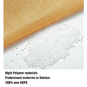 COCONUT Rectangle Sun Sail Canopy 8 X 10 Ft Heavy Duty Shade Cloth Outdoor Patio Cover UV Block Sunshade Fabric Awning Shelter for Deck Carport Pool Garden, 8' x 10', Sand