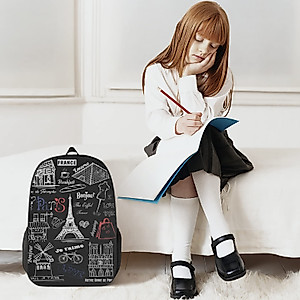 Cute Cartoon Backpack, 17 Inch Bookbag Lightweight Casual Daypack with Adjustable Shoulder Straps StyleA