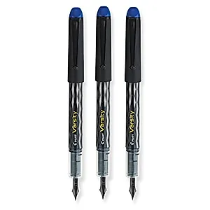 PILOT Varsity Disposable Fountain Pens, Blue Ink (90011x3)