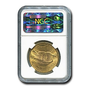 1925 No Mint Mark Saint Gaudens Twenty Dollar NGC MS-63