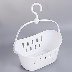Generic Plastic Hanging Shower Storage Basket Bathroom Organizing Basket with Hook Bathroom Sundries Holders Kitchen Cabinet Organizer Basket, ATMB23A23/DFHF