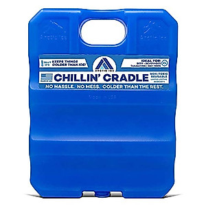 Arctic Ice Chillin' Cradle Series Ice Pack - Long Lasting High Performance X-Large (5 LBS) Ice Pack Curved Design for Sodas, Sports Drinks, Beer or Wine, Middle Divider, Freezes at 28 Degrees (2-Pack)
