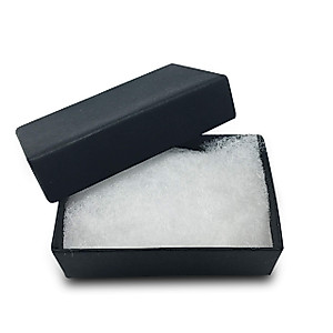 The Display Guys – Cardboard Jewelry Boxes With Cotton – 100 Pack – Matte Black – #21 (2 5/8" x 1 5/8" x 1")