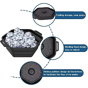 Arctic Ice Shower Kit for Recovery, Portable Quick Ice Bath Tub Mini, Foldable Silicone Ice Shower Bath Bucket