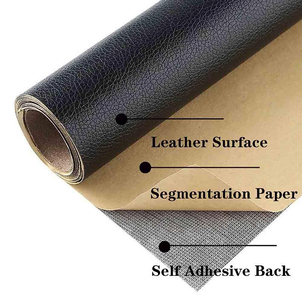 MAYNUO Dark Brown Odorless Leather Repair Patch, Leather Repair Tape, 19X50 Inch Self-Adhesive Couch Patch, Waterproof, Wear-Resistant, for Furniture, Drivers Seat, Sofas, Car Seats