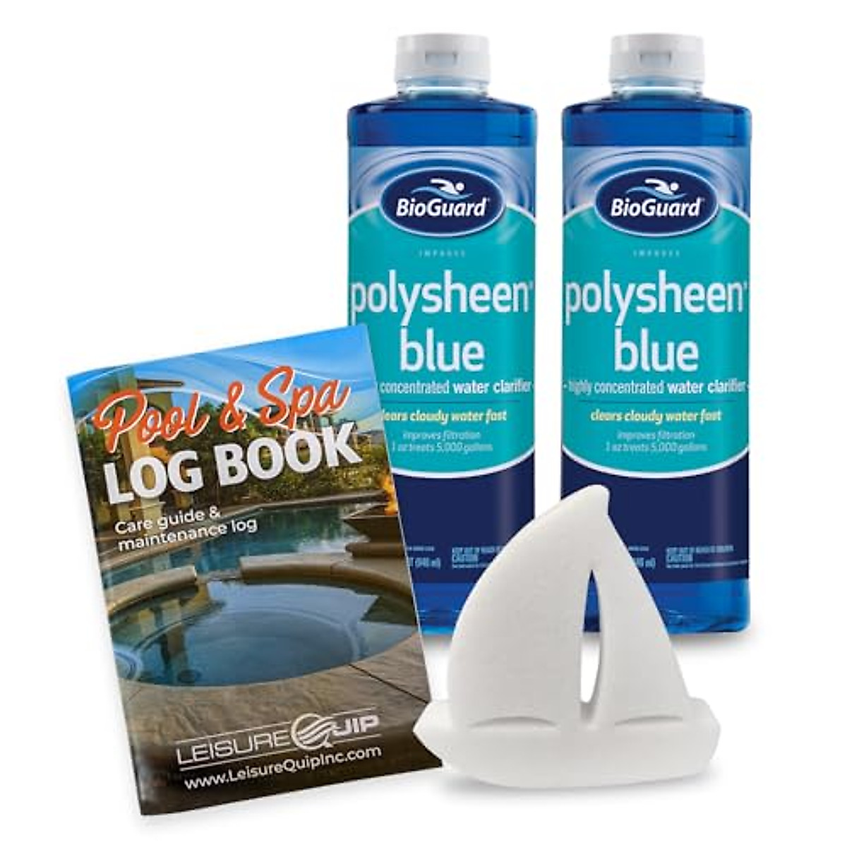 2 Pack BioGuard Polysheen Blue Swimming Pool Water Clarifier (1 Quart ...