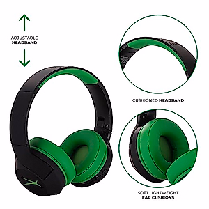 Altec Lansing Kid Safe Noise Cancelling Wireless Headphones 15H Battery, 85dB Volume Limit, Foldable Design Powerful Sound, Active Noise Cancellation Perfect for Kids Ages 7+ (Blackout Green)