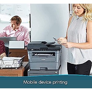 Brother MFC L2700 Series Compact Wireless Monochrome Laser All-in-One Printer - Print Copy Scan Fax - Mobile Printing - Auto Duplex Printing - Up to 32 Pages/Min - ADF - 2-line LCD (Renewed)
