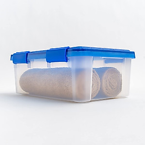 IRIS USA 6Pack 19qt WEATHERPRO Airtight Plastic Storage Bin with Lid and Seal and Secure Latching Buckles