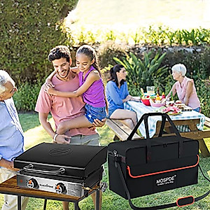 22 Inch Griddle Cover Carry Bag for Blackstone 1813 22 Inch Grill Table Top Griddle with Hood Lid, Fits Blackstone 22" Grill Griddle with Grill Cover Carrying Bag 600D Heavy Duty Water-Resistant